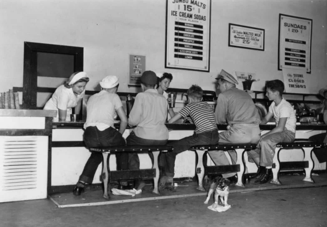 Scoop up the Past: 20 Vintage Images of Ice Cream Parlors - The Scroller