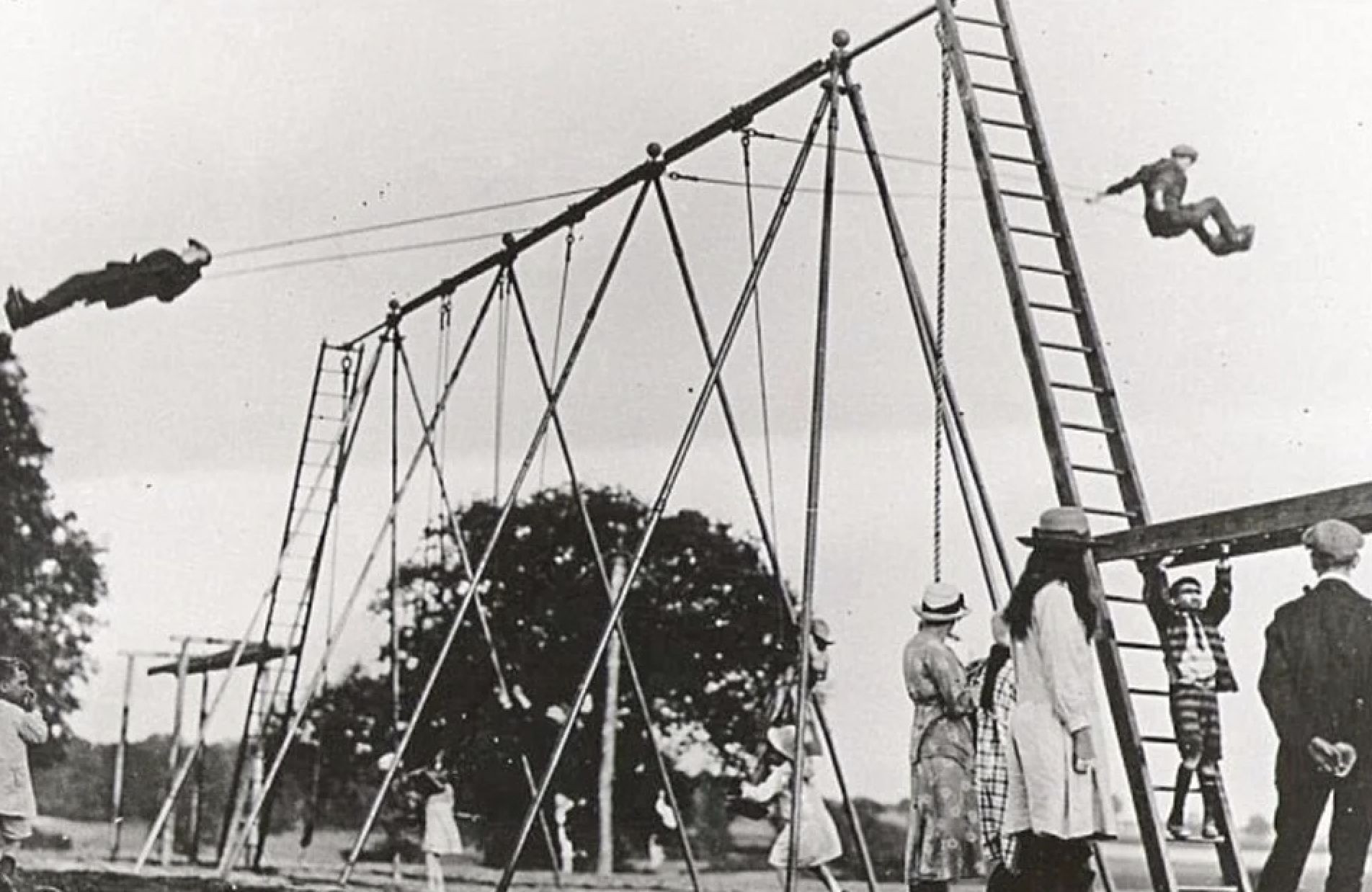 20 Vintage Photos Of Dangerous Playgrounds That Prove Safety Wasn T A