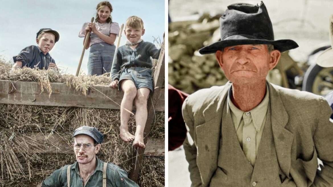 20 Colorized 1930s-1940s Farming Photos