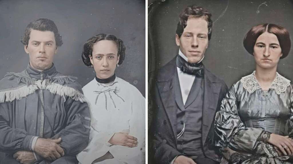20 Colorized 1840s Victorian Couples Photos